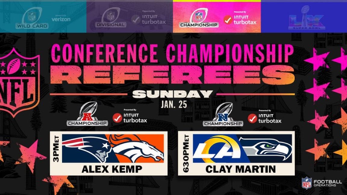 NFL Announces Referees For the Conference Championship Games | Sports ...
