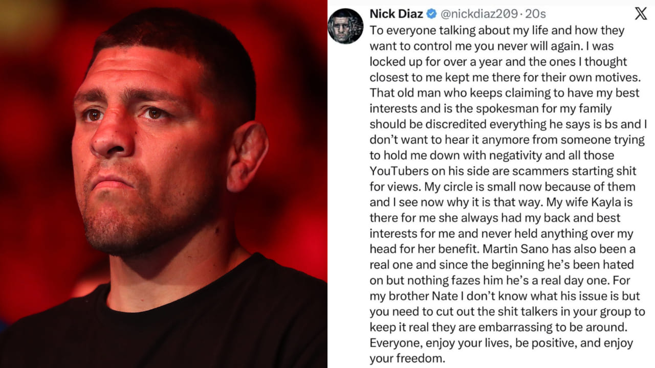 Nick Diaz Shares Message for Brother Nate After Rehab Comeback | Sports ...