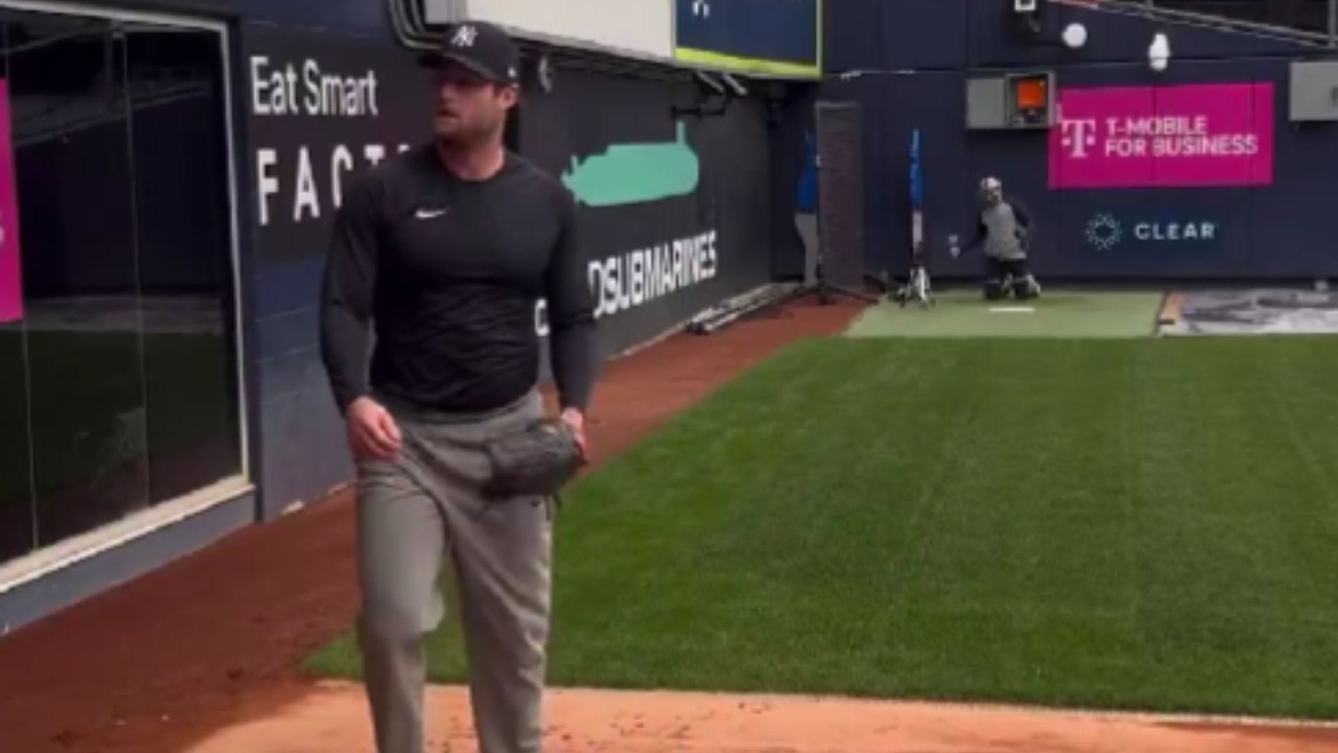 Gerrit Cole Says ‘Hell Yeah’ After Throwing Off Yankee Stadium Mound ...