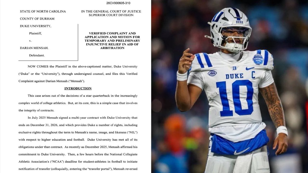 Duke University Files Lawsuit to Block Darian Mensah’s Transfer ...
